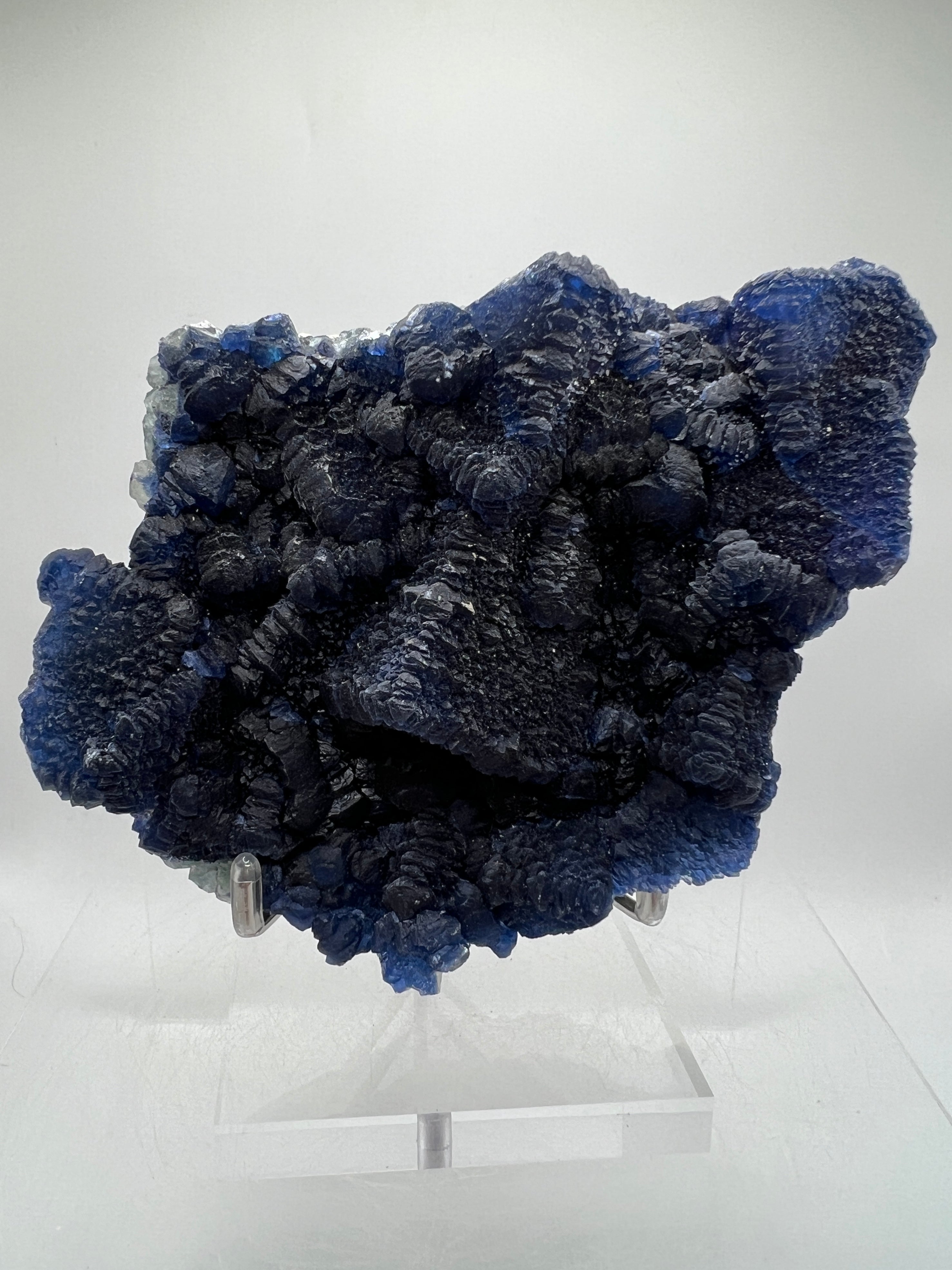 Blueberry Fluorite Crystal Specimen. Stunning Deep Dark Colors. Bluebe ...