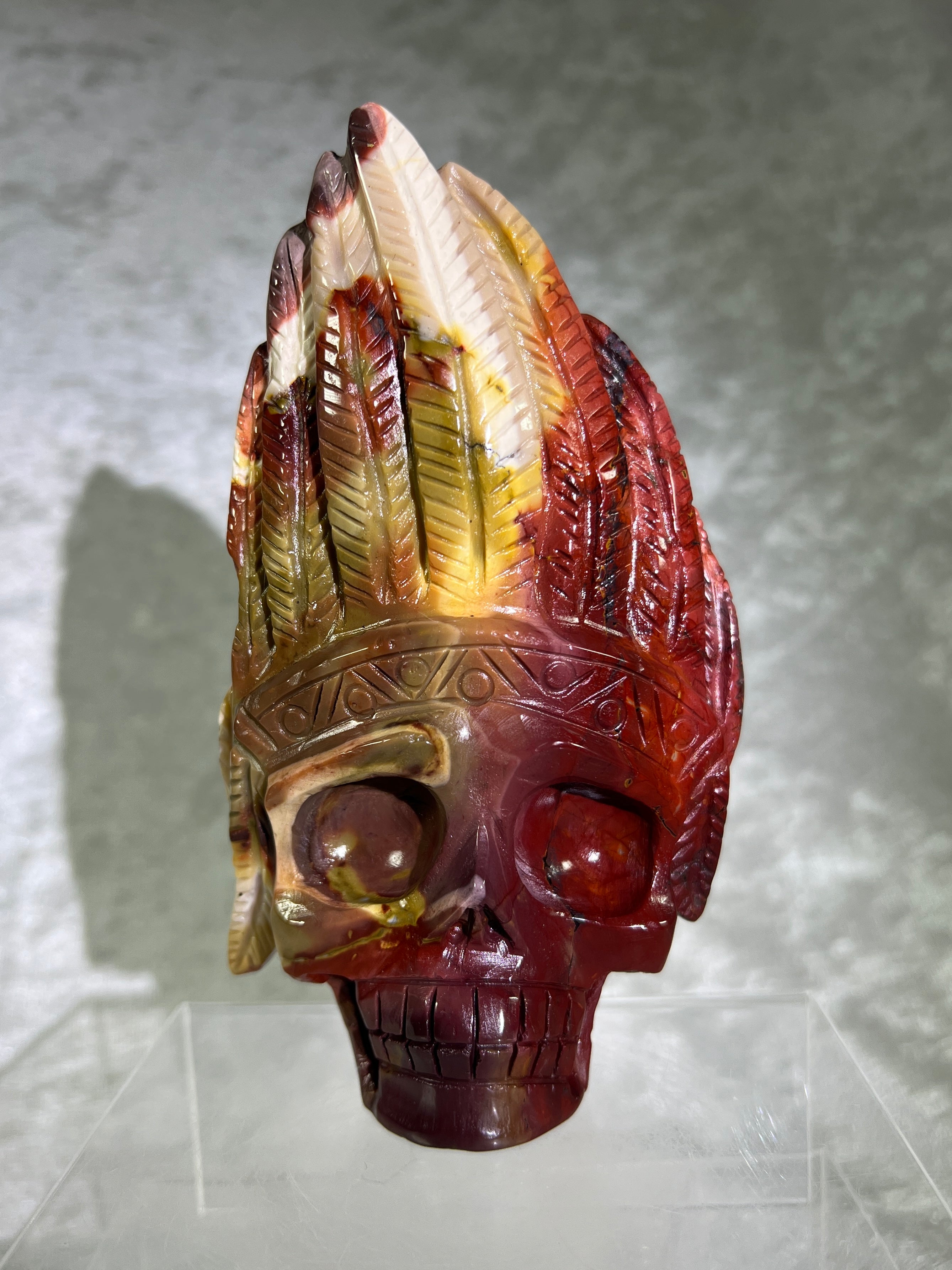 Mookaite Crystal Skull Carving. High Quality Crystal Indian Skull. Ama ...