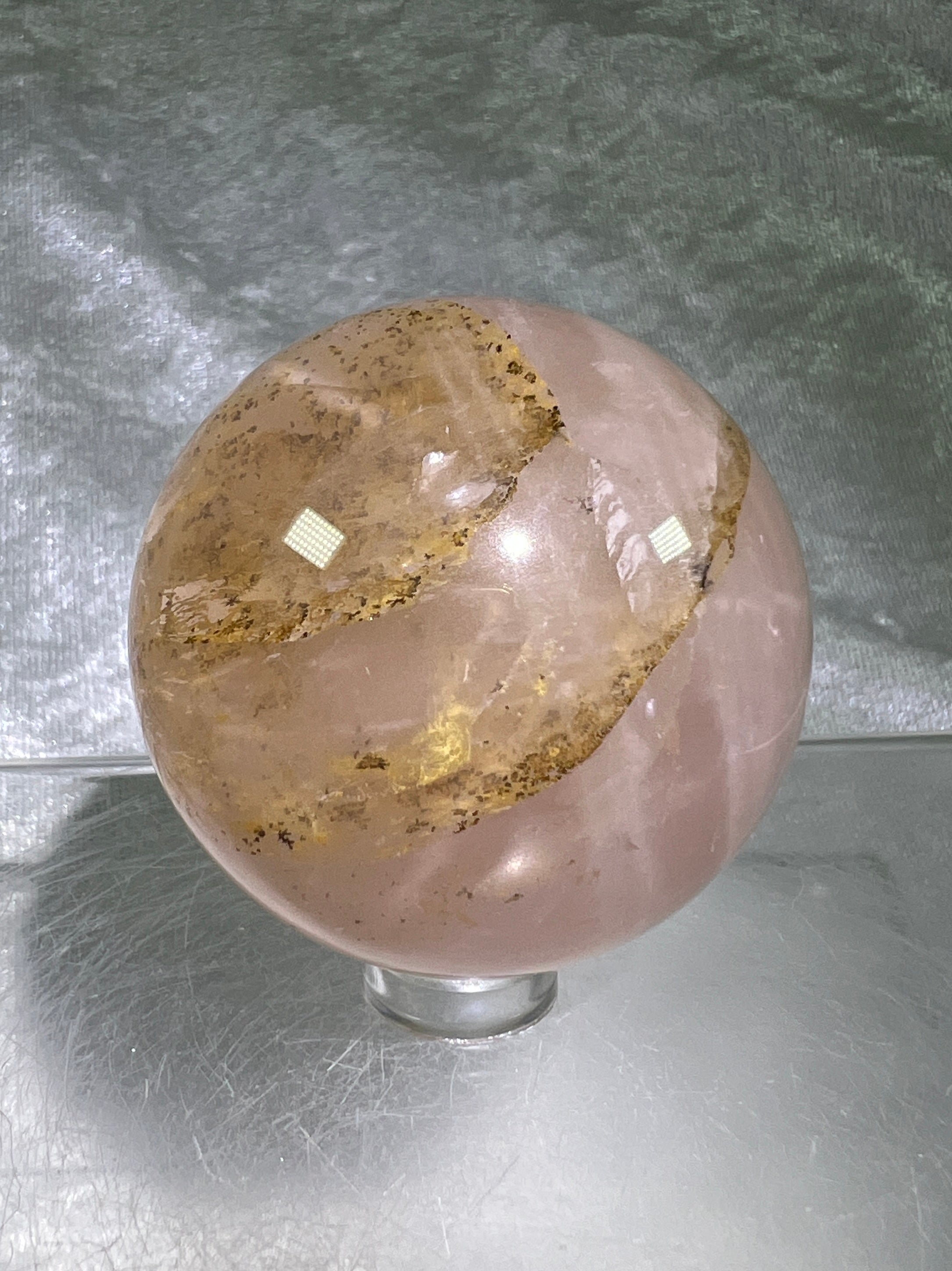 Dendritic Star Rose Quartz. Amazing Display Sphere With Asterisms And ...